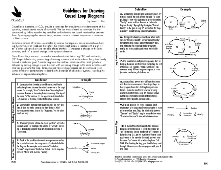 Guidelines For Drawing Causal Loop Diagrams | PDF | Causality | Perception