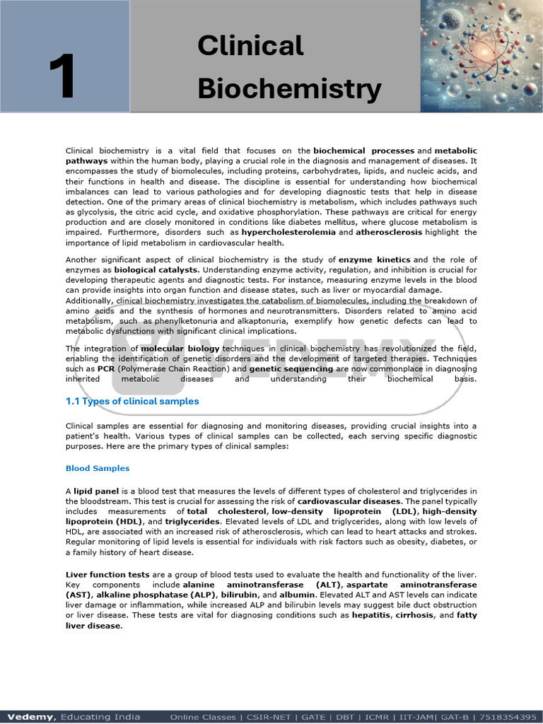 Clinical Biochemistry: Key Insights and Samples | PDF | Diabetes ...
