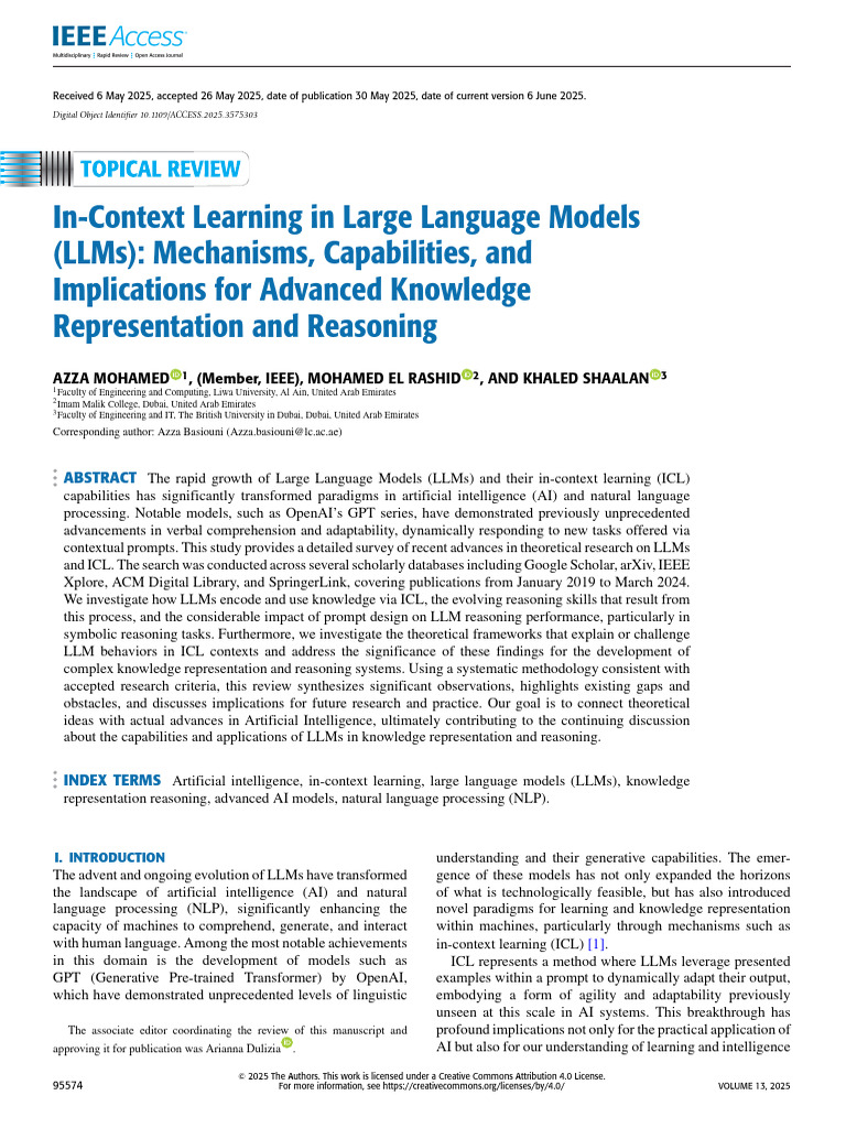 In-Context Learning in Large Language Models (LLMs)- Mechanisms ...