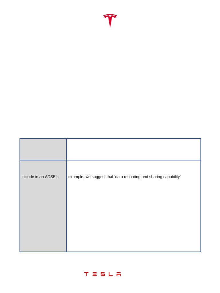 AV Consultation response - Tesla | PDF | Safety | Risk