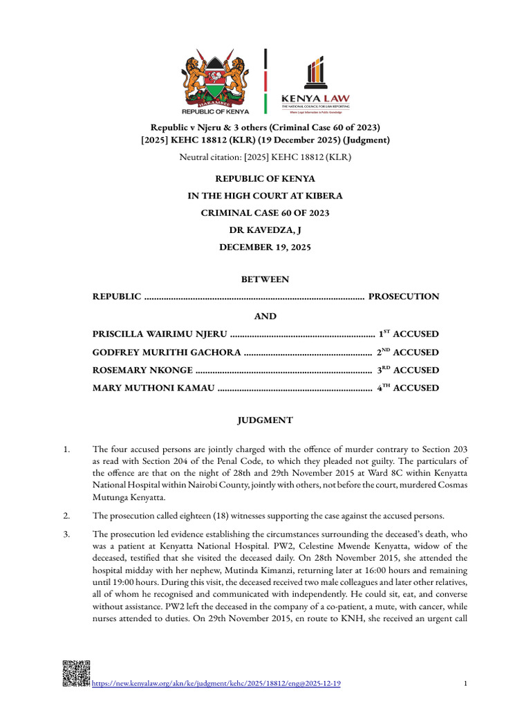 Republic v Njeru 3 others (Criminal Case 60of2023) 2025KEHC18812(KLR ...