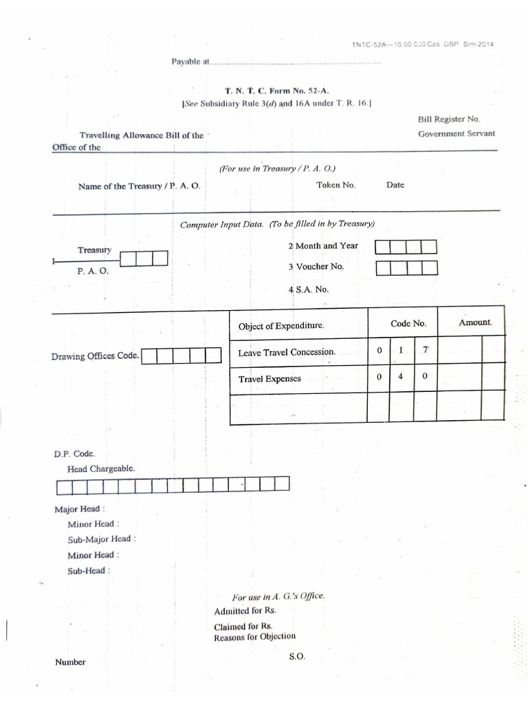 TNTC Form 52a | PDF