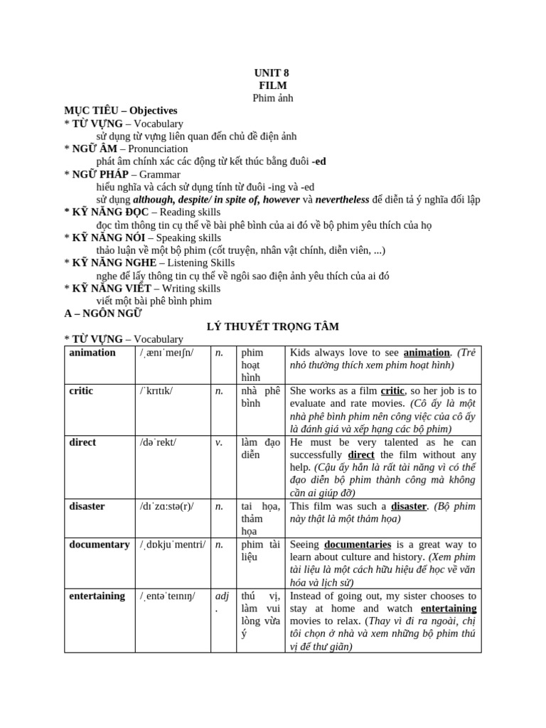 UNIT 8 - Global Success 7 | PDF