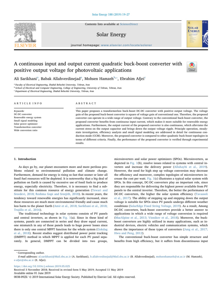 Quadratic Buck-Boost Converter for PV Systems | PDF | Electrical ...
