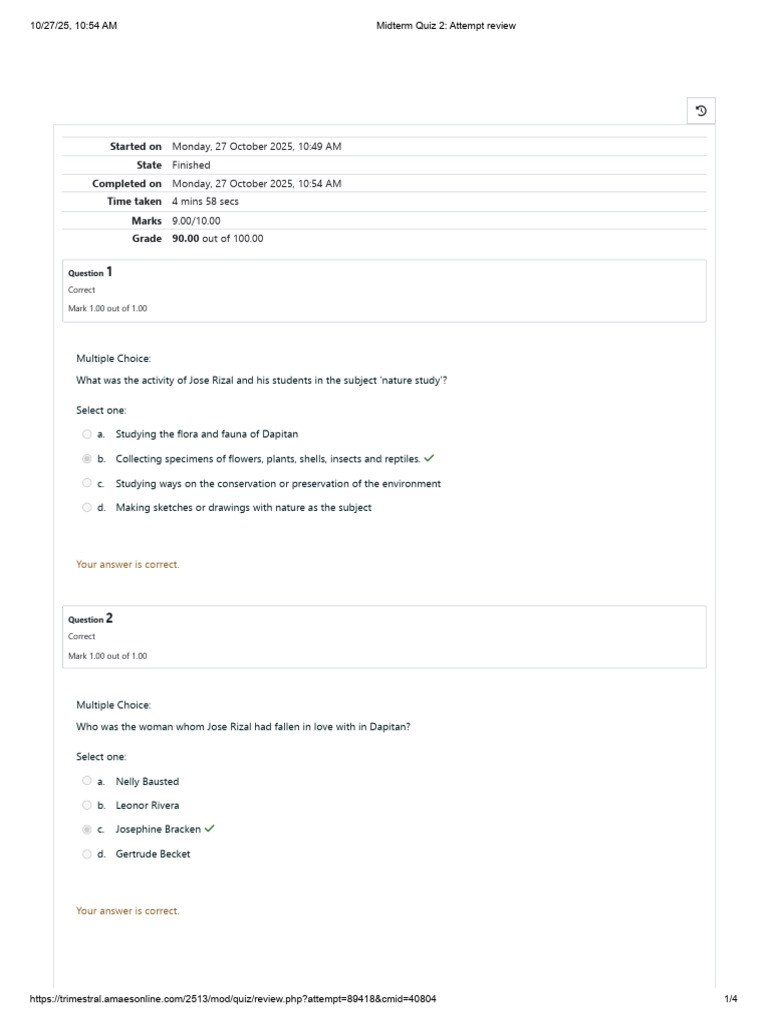 Jose Rizal Midterm Quiz Results | PDF | Cost Of Living | Spanish East ...
