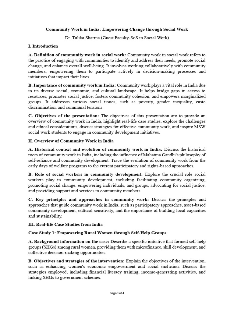 05182023125423_Community Work in India | PDF | Social Work | Empowerment