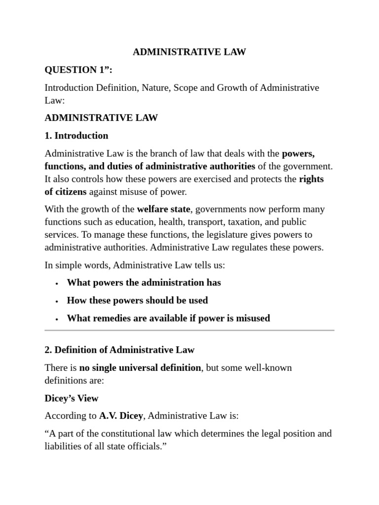 Understanding Administrative Law Basics | PDF | Administrative Law ...