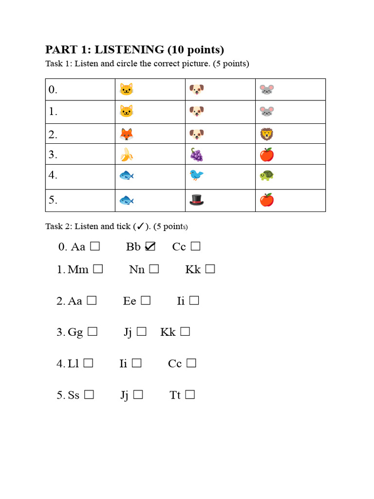 Listening and Reading Practice Test | PDF