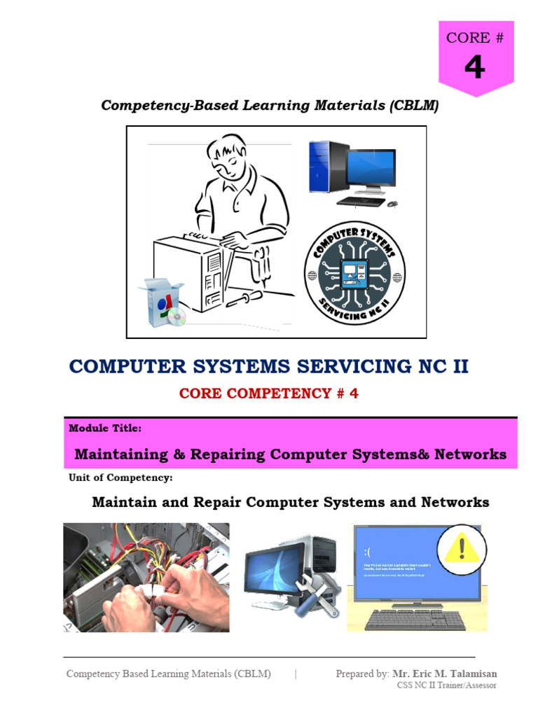 Core 4 Maintain Repair Computer Systems Network 26pgs | PDF | Computer ...