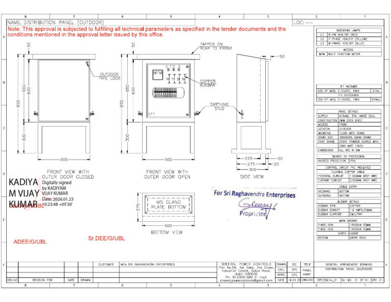 LT Out Door Panel Drawing-1 | PDF