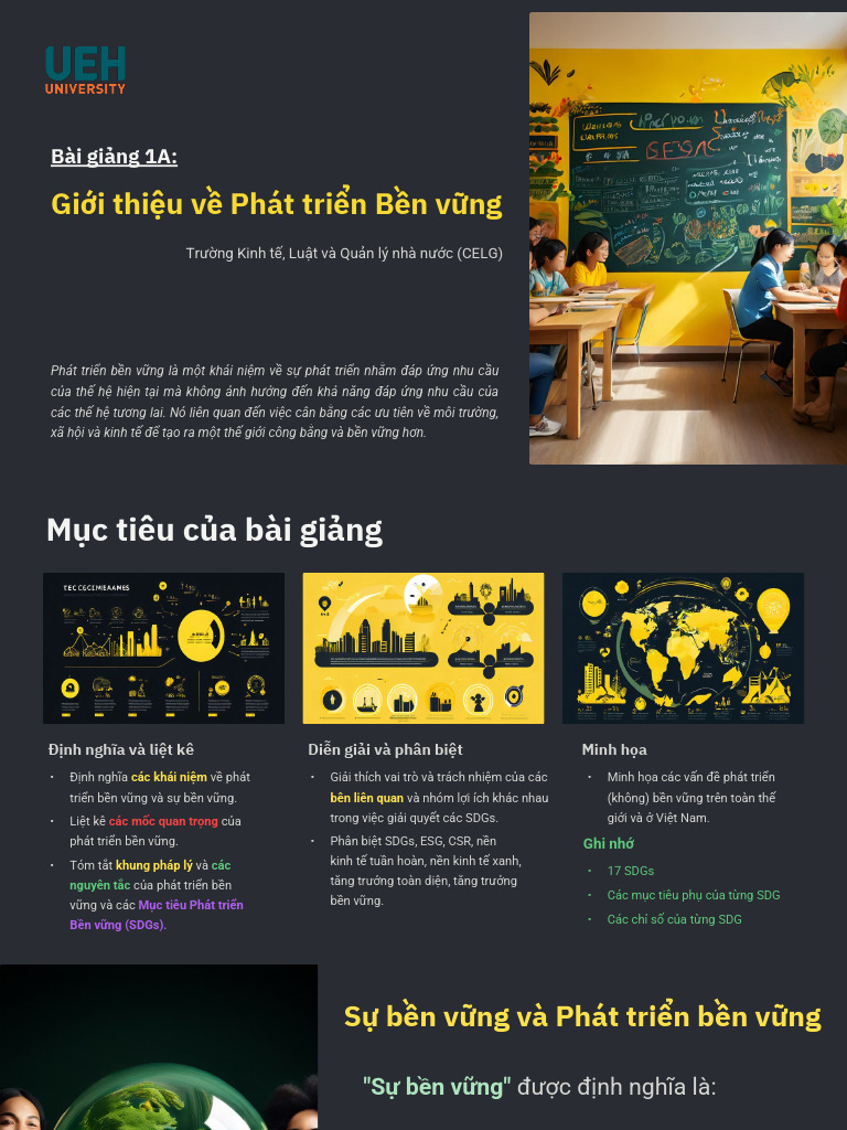 Bai Giang 1A Gioi Thieu Phat Trien Ben Vung | PDF