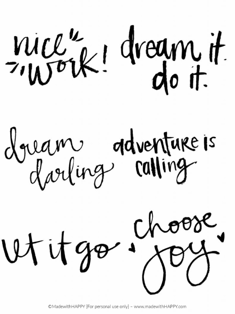 Vision Board Printables Made With Happy | PDF