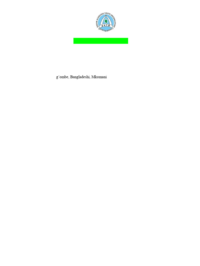 Dayo Enumerators Tors Daraja Project | PDF | Empowerment