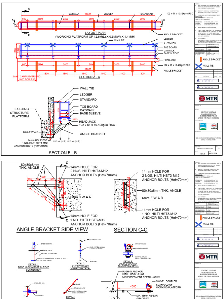 0104-12-002B~003 Steel Bracket | PDF | Scaffolding | Civil Engineering
