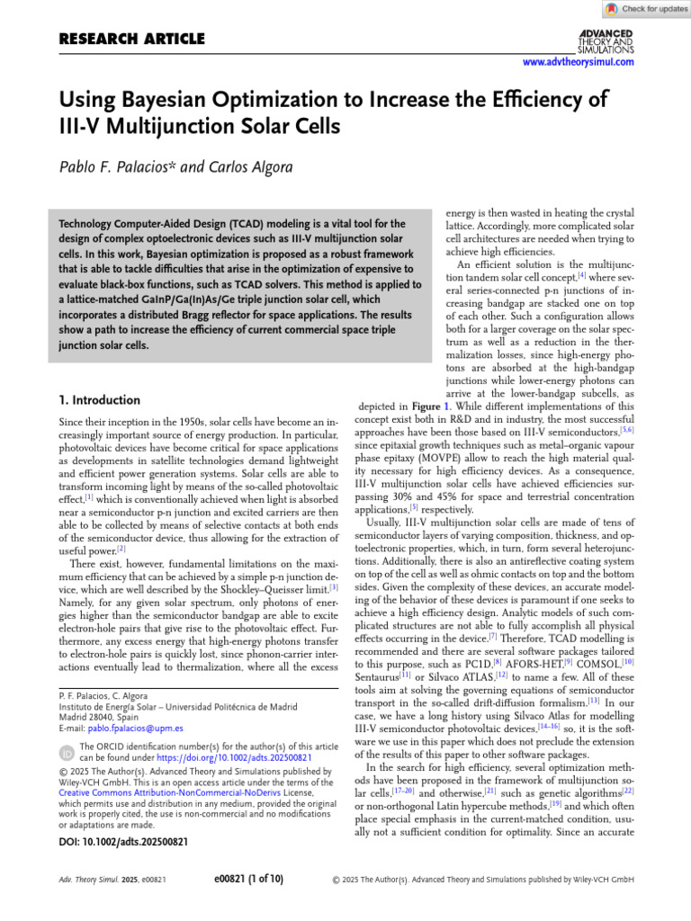 Advcd Theory and Sims - 2025 - Palacios - Using Bayesian Optimization ...