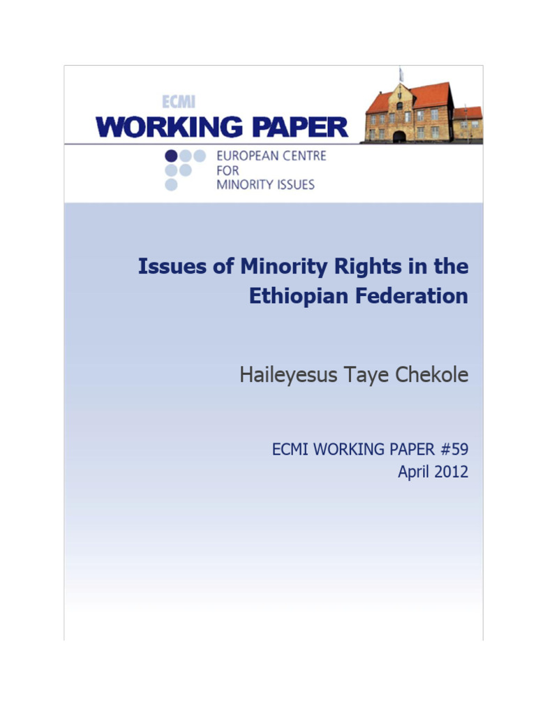 Working Paper 59 Final | PDF | Minority Group | Ethiopia