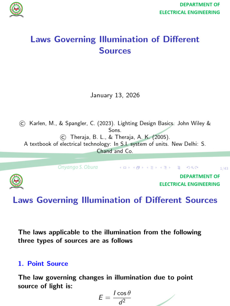 Illumination of Different Sources | PDF | Incandescent Light Bulb ...