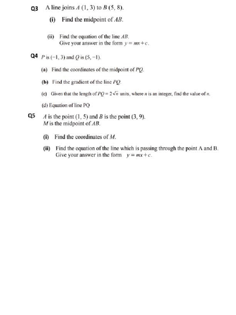 Coordinate Geometry 01 | PDF