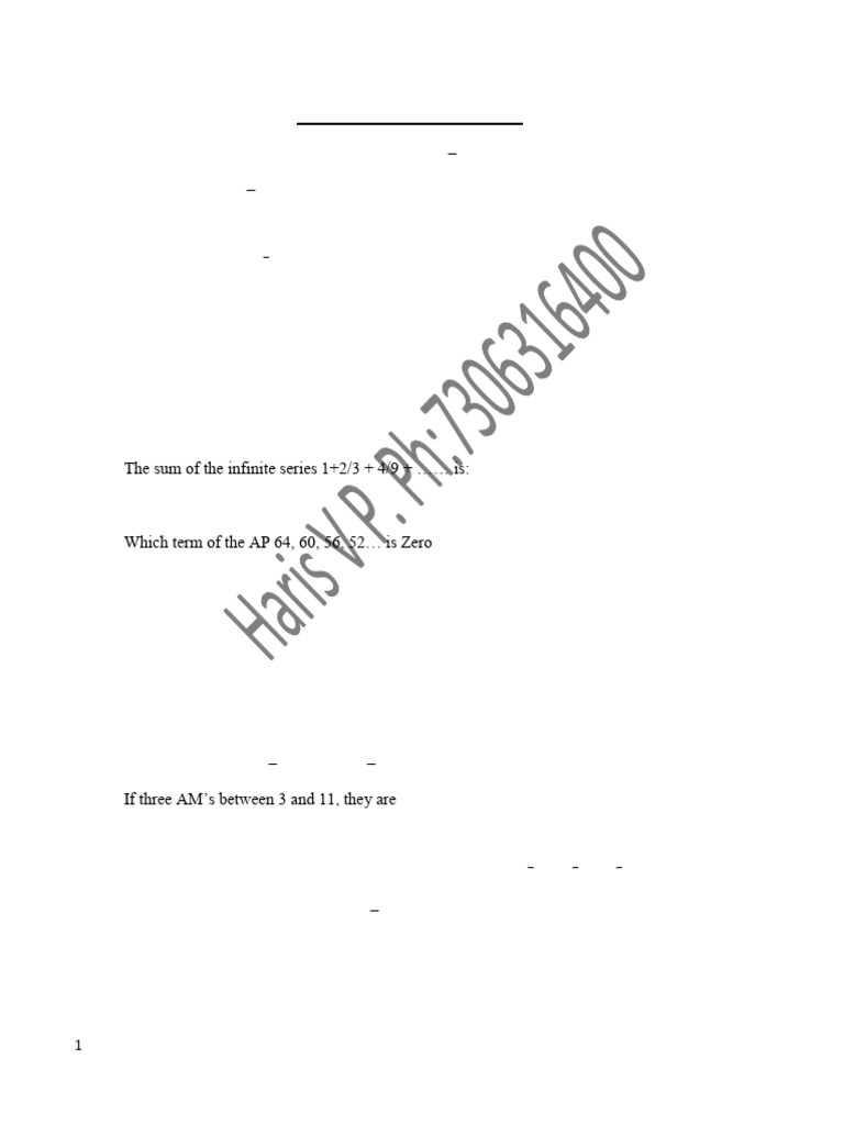 Sequence and Series -02!07!21 | PDF | Sequence | Number Theory