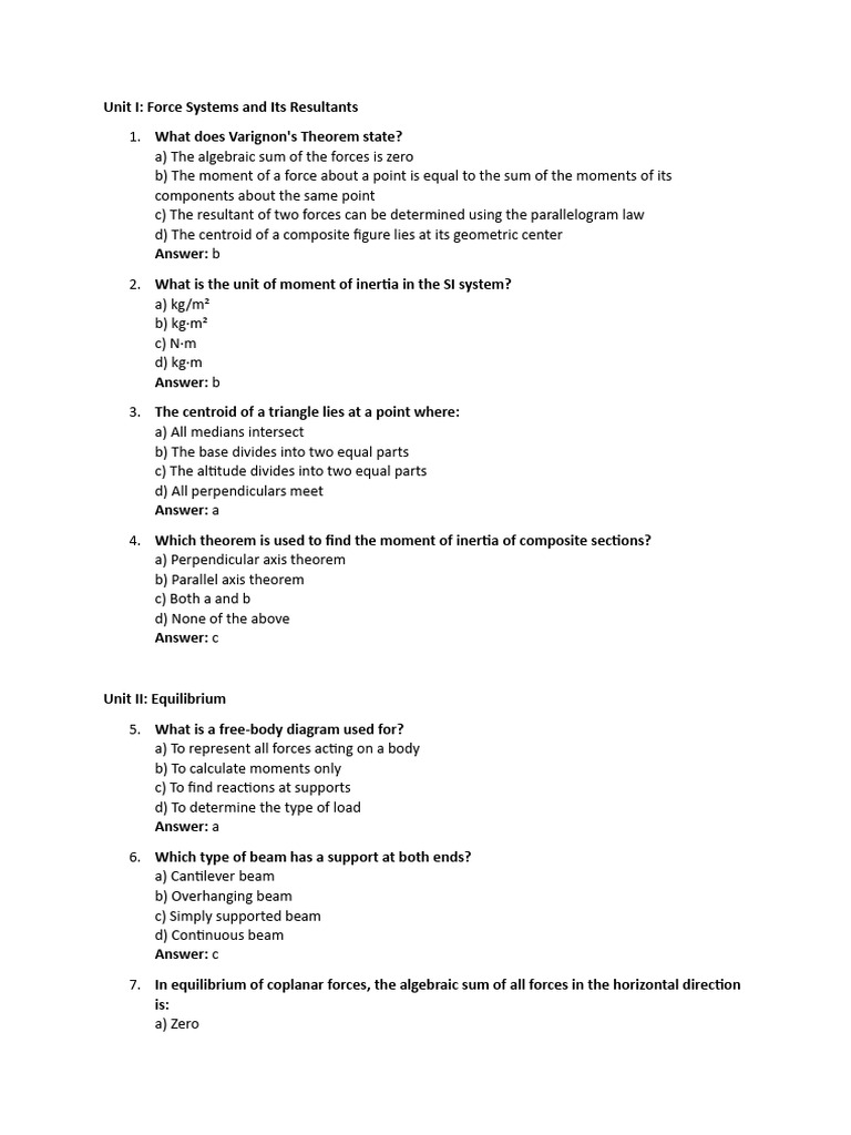 Mechanics: Force, Equilibrium, and Kinematics | PDF | Force | Beam ...
