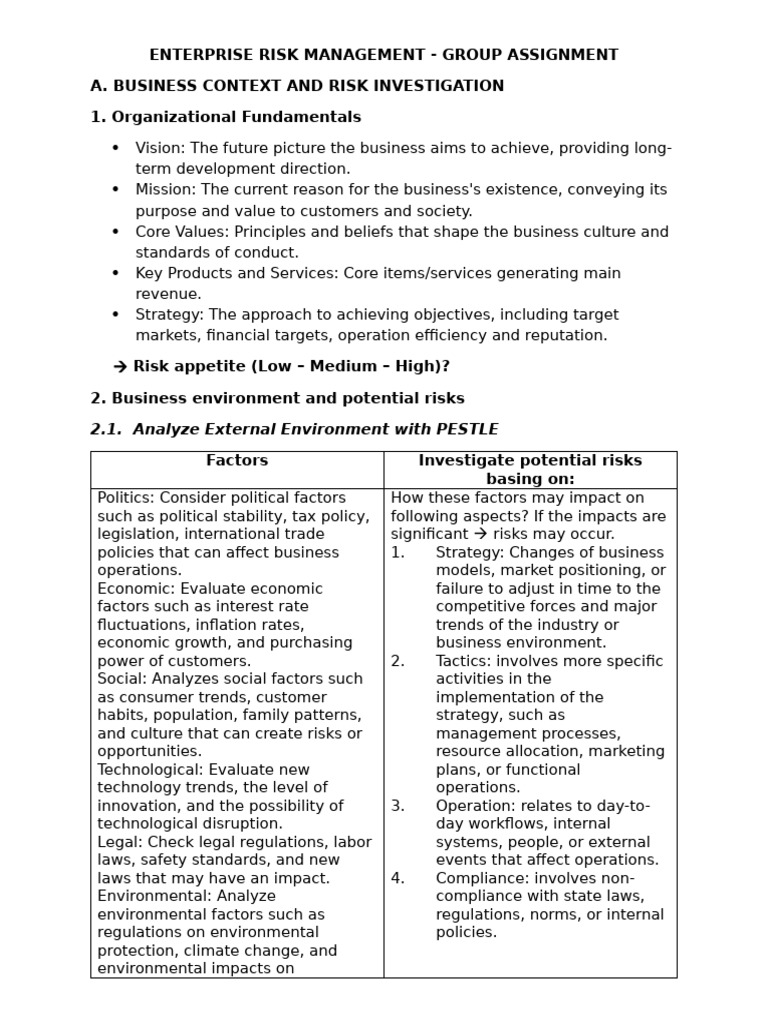 Group Assignment - Report Sample | PDF | Risk | Business Economics