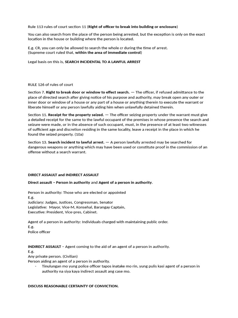 Direct and Indirect Assault | PDF