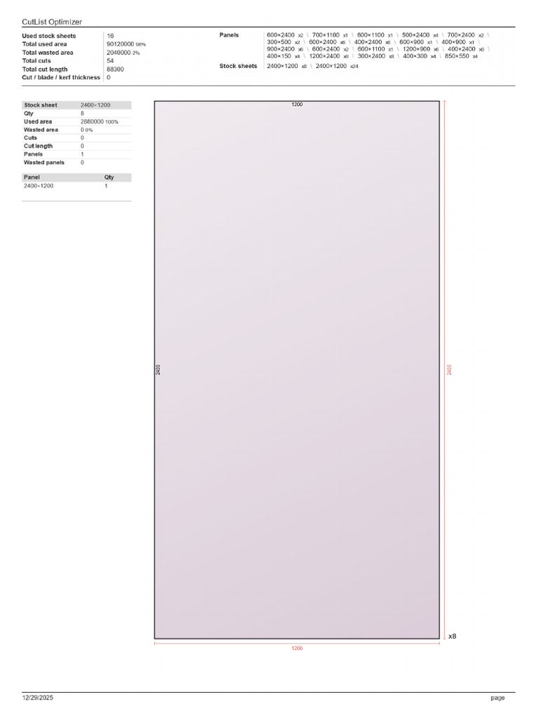 Cutting Plan Checkered Plate FI | PDF