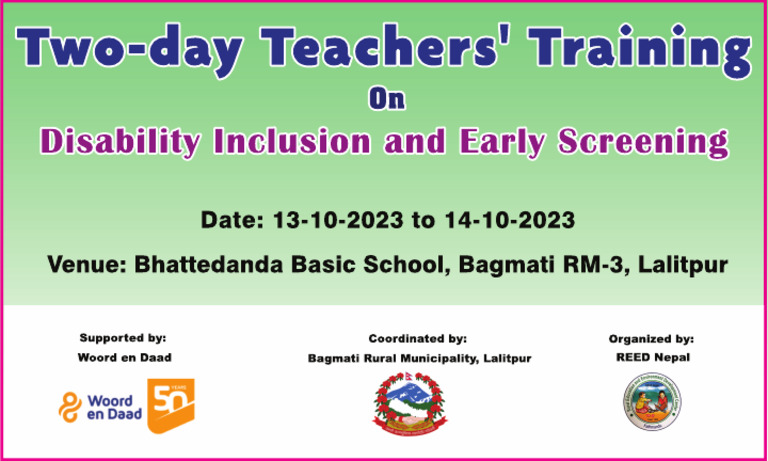 Teachers' Training on Disability Inclusion | PDF