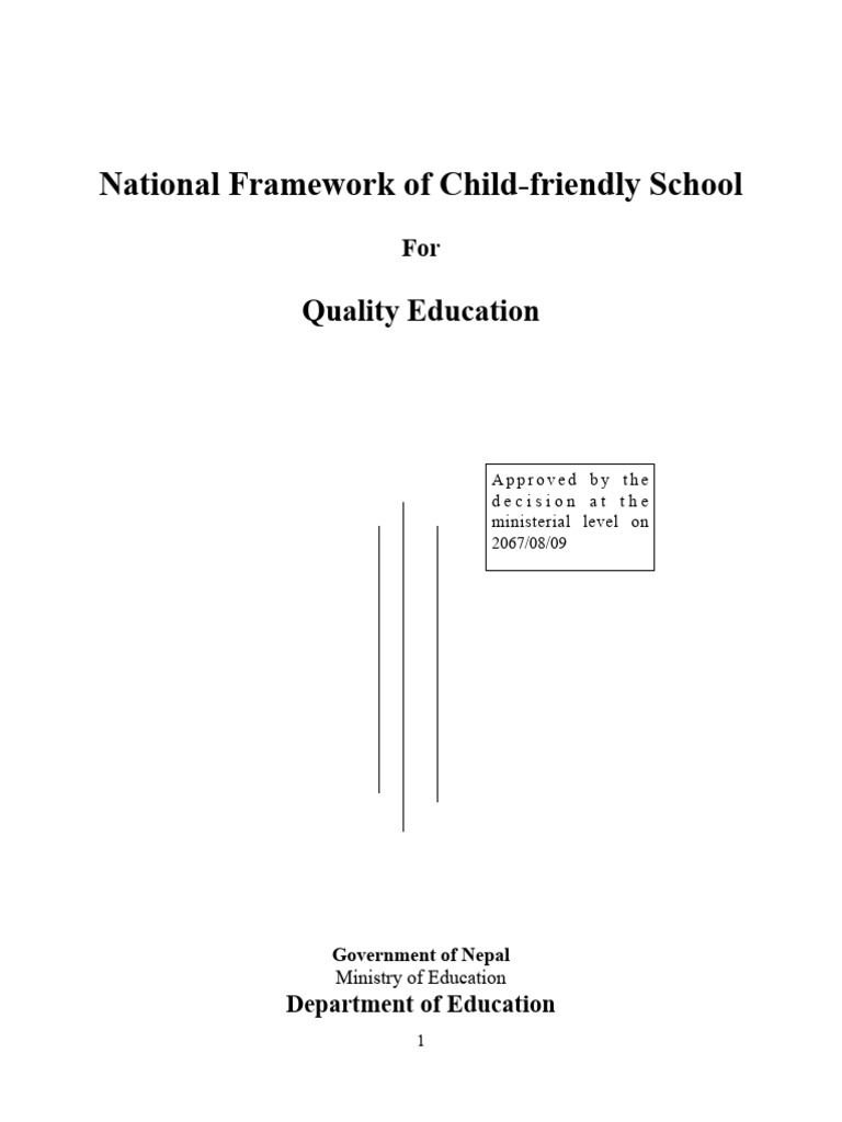 National Child-Friendly School Framework | PDF | Teachers | Learning