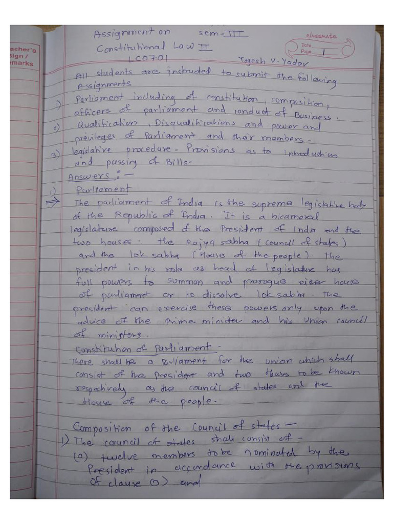 Constitutional Law 2 Assignment | PDF