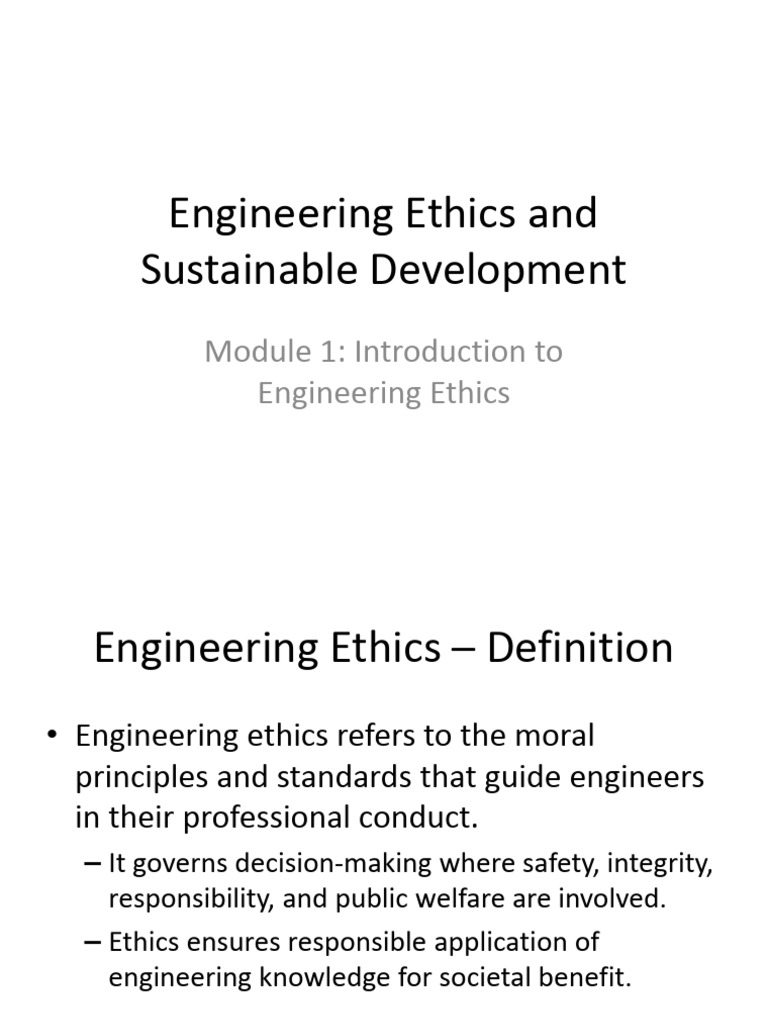 Engineering Ethics for Sustainable Development | PDF | Integrity