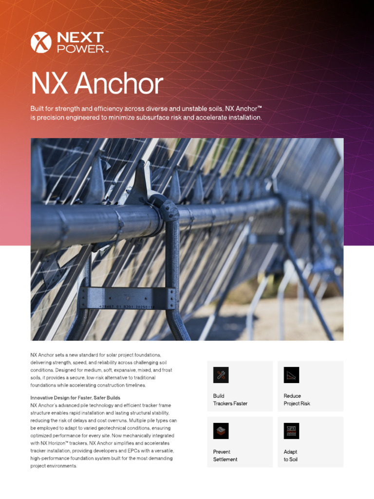 NX Anchor: Advanced Solar Foundations | PDF | Foundation (Engineering ...