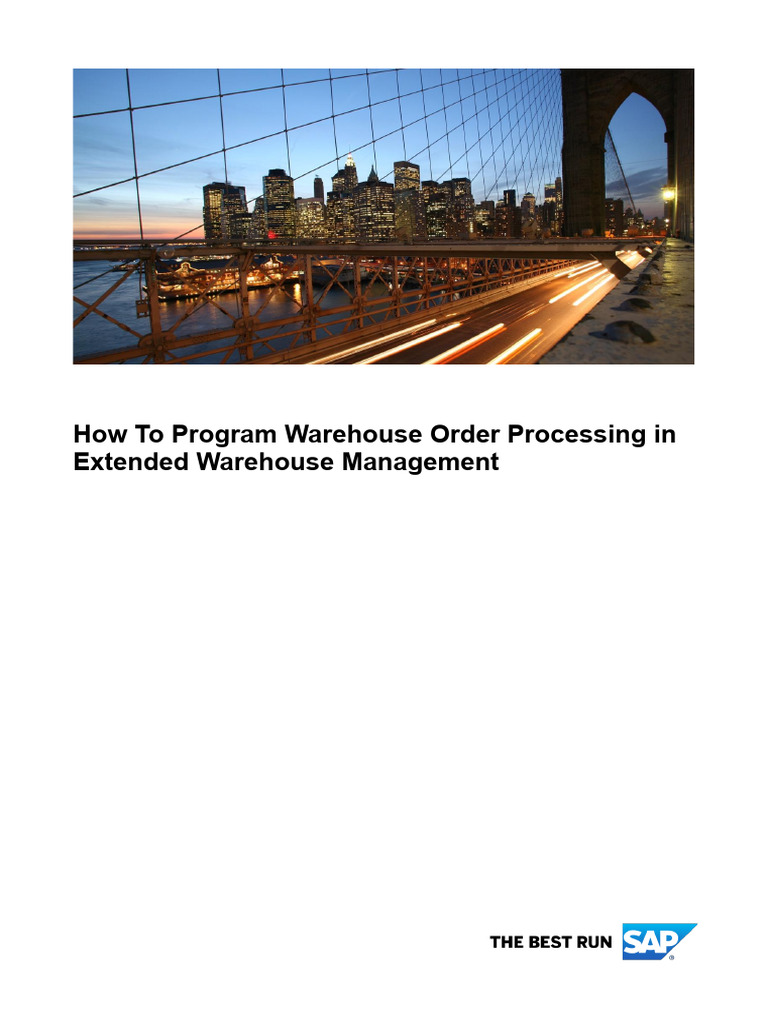 How to Program Warehouse Order Processing in EWM.pdf | PDF | Database ...