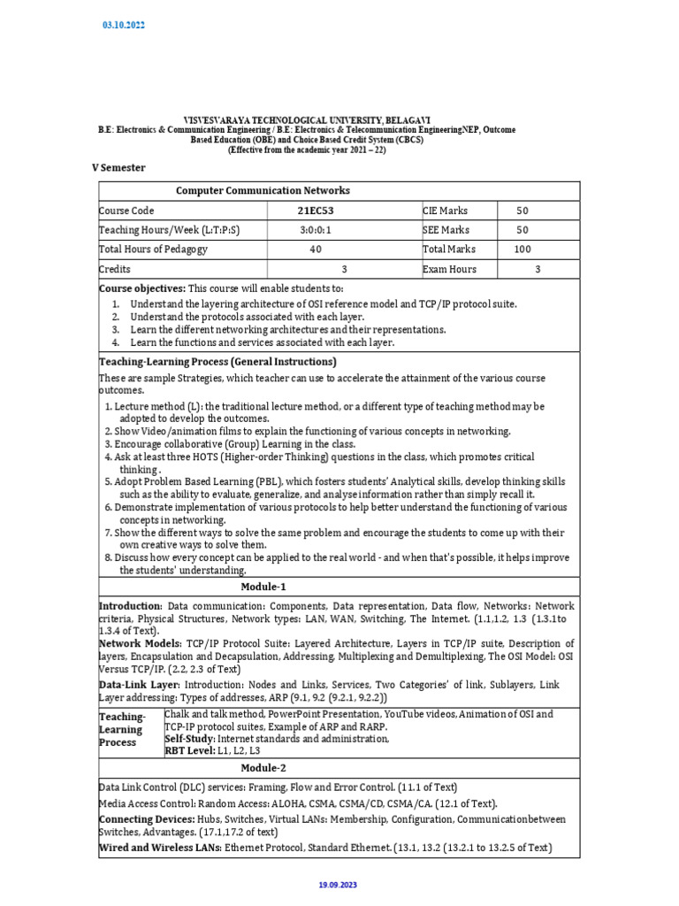 MODULE 1 | PDF | Computer Network | Network Topology