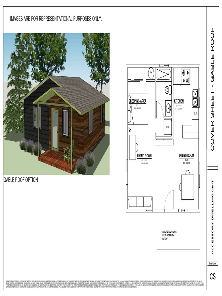 adu-gable-roof-with-post-and-beam | PDF | Door | Wall