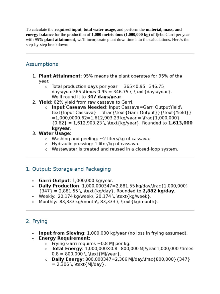 Material Balance | PDF | Environmental Technology