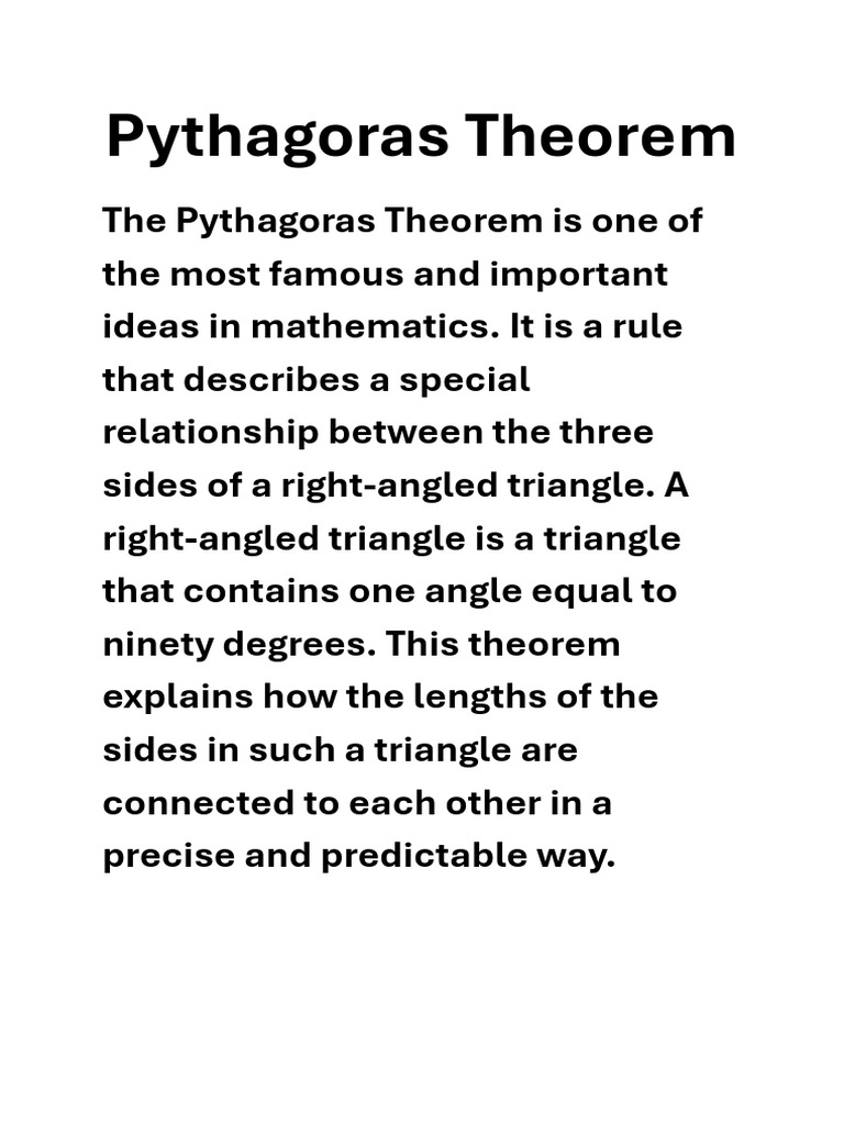 Pythagoras Theorem | PDF | Triangle | Geometry