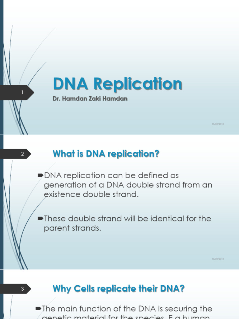 DNA replication 1 | PDF | Dna Replication | Telomere