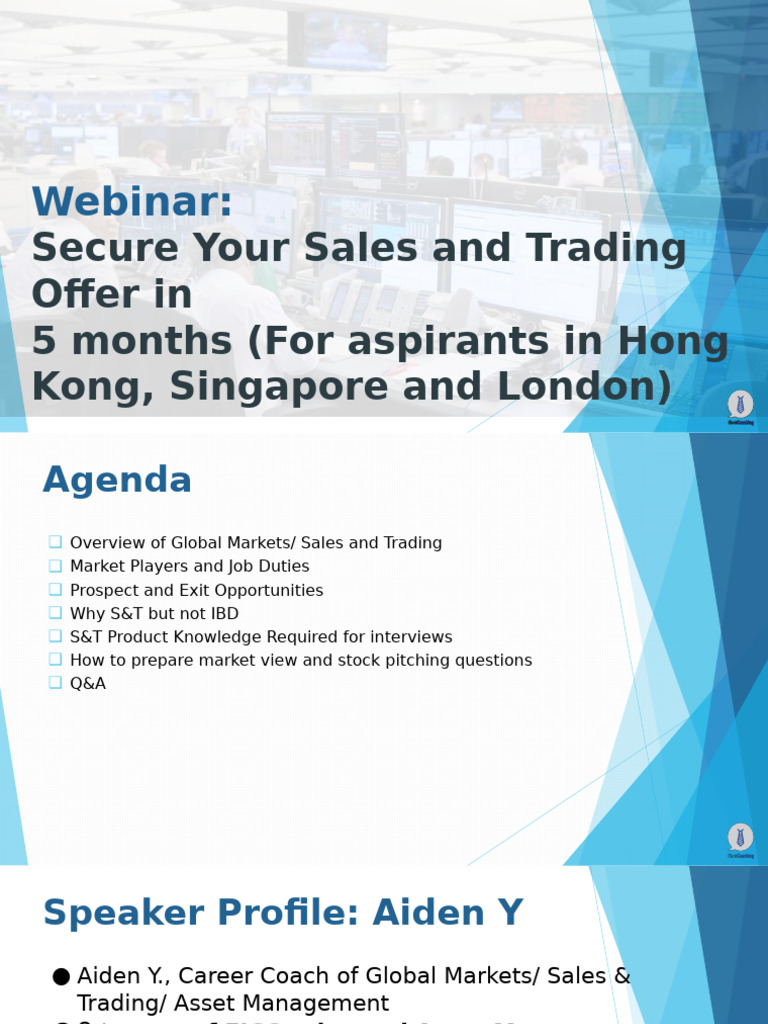[IB Webinar] Secure Your Sales and Trading Offer in 5 Months (for ...