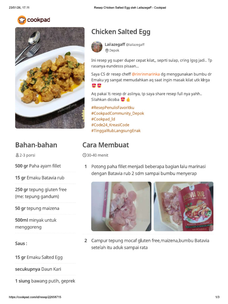 Chicken Salted Egg | PDF