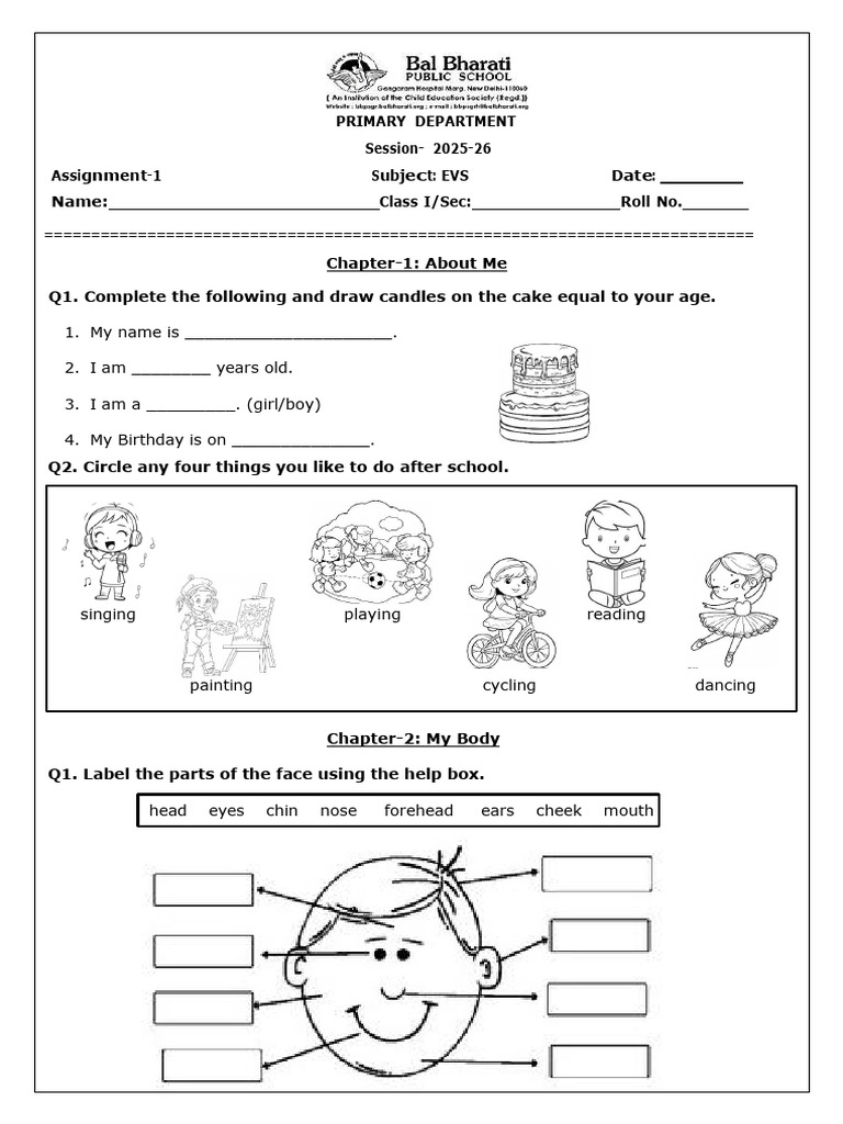EVS Assignment 1 Class I 1 | PDF