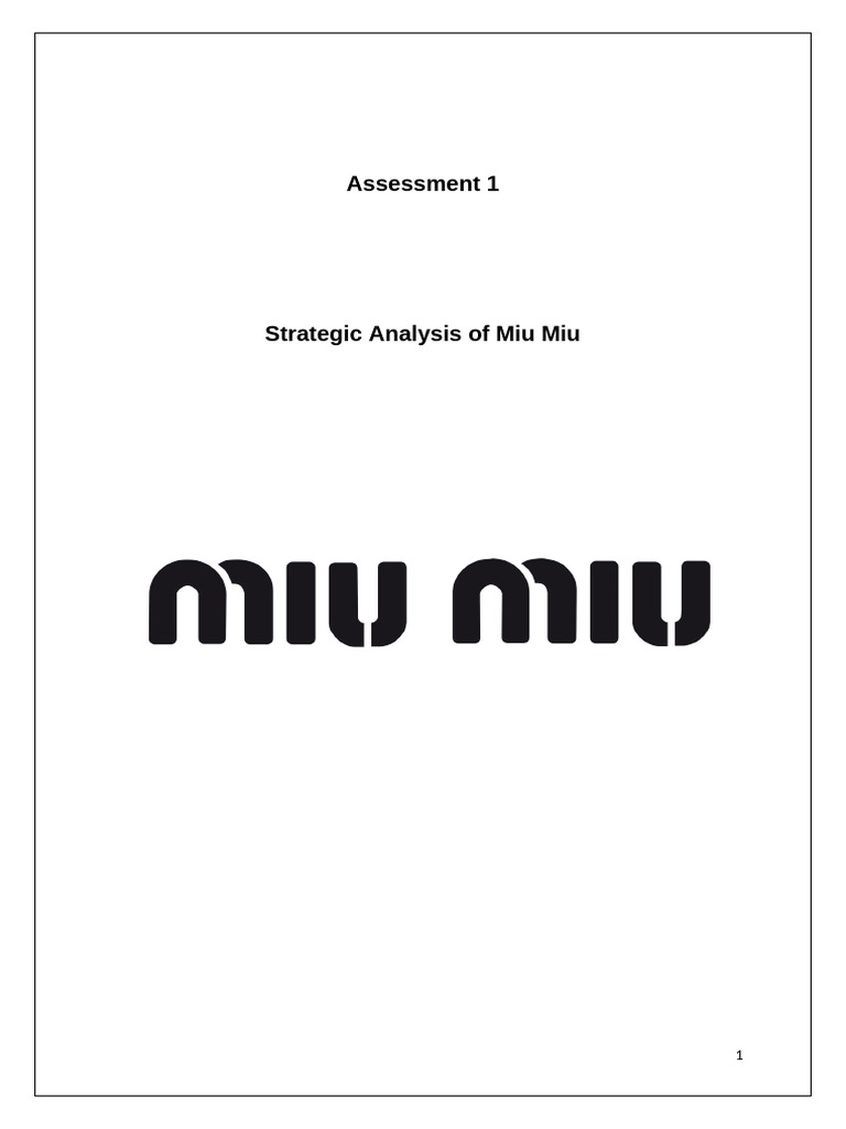 Miu Miu Strategic Analysis_1000 | PDF | Brand | Supply Chain