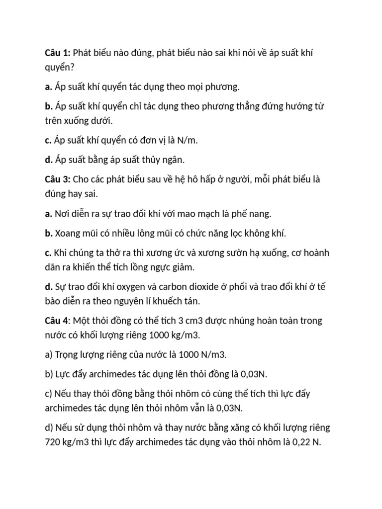 Câu 1 | PDF