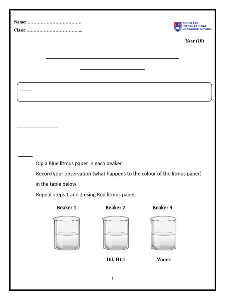 Nature of Water Investigation Sheet | PDF