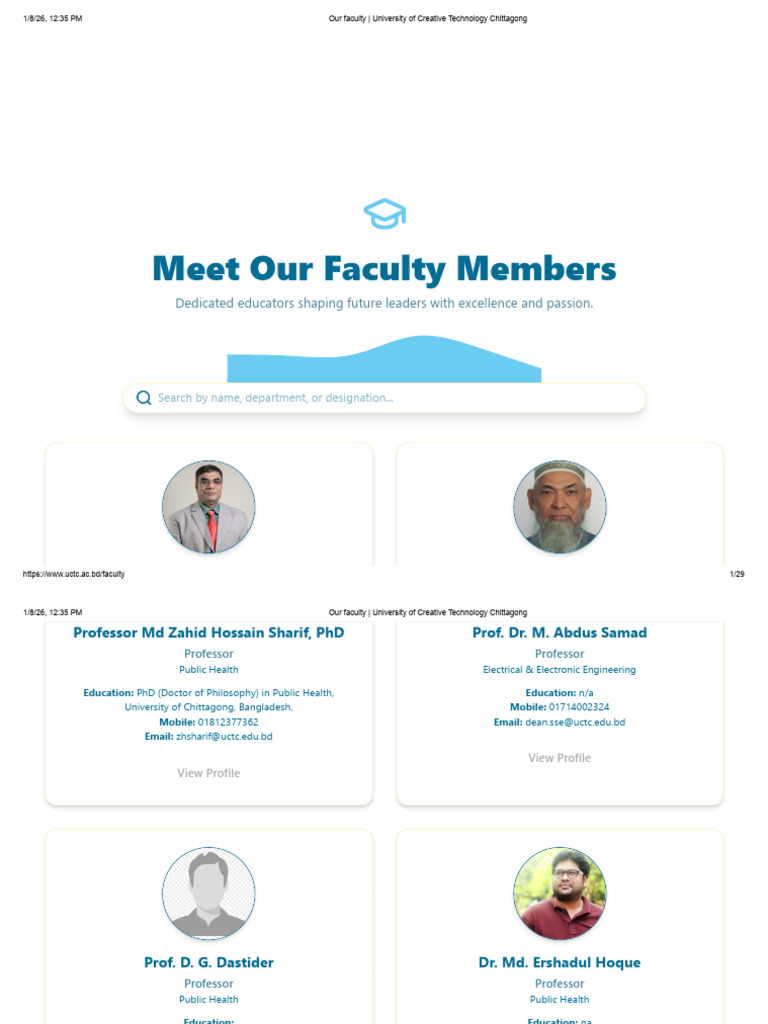 UCTC Faculty Members Directory | PDF