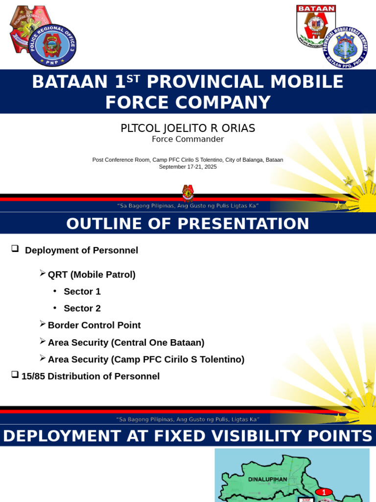 1st PMFC Patrol Deployment Plan Presentation September 17_ 2025 | PDF