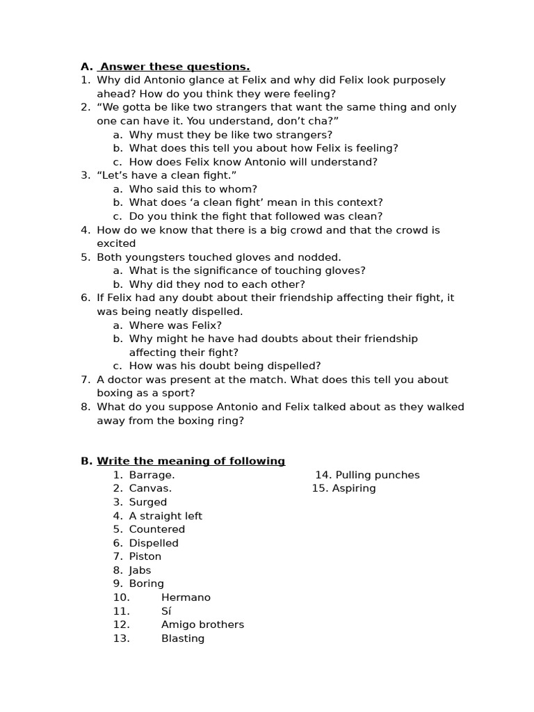 4. the Fight (English II) | PDF