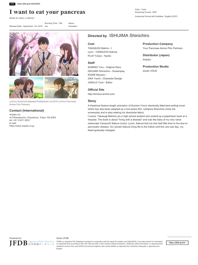 JFDB Kimi No Suizo o Tabetai 69735596bb2a4 | PDF