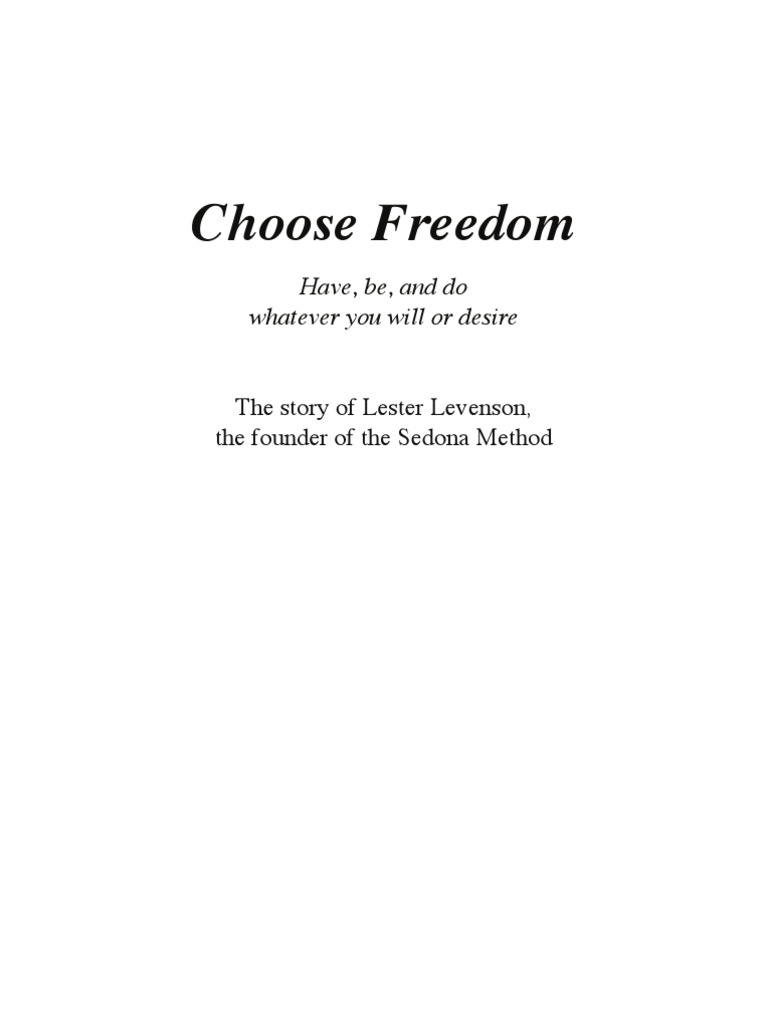 Choose Freedom | PDF | Feeling | Hatred