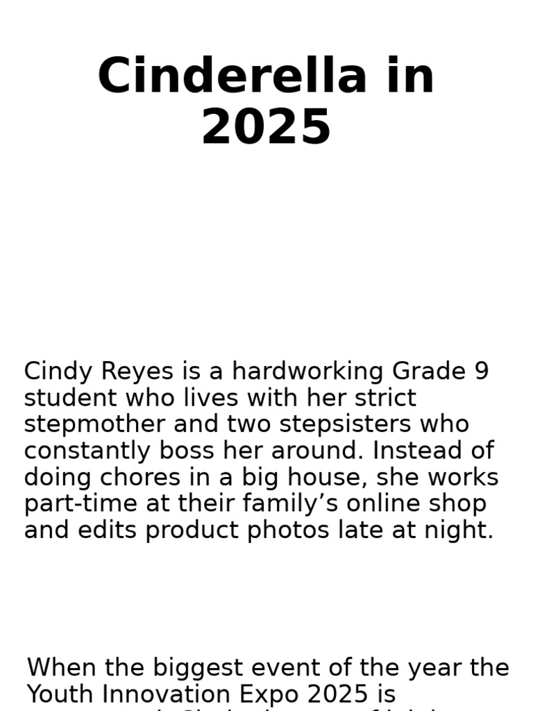 Cinderella in 2025 | PDF
